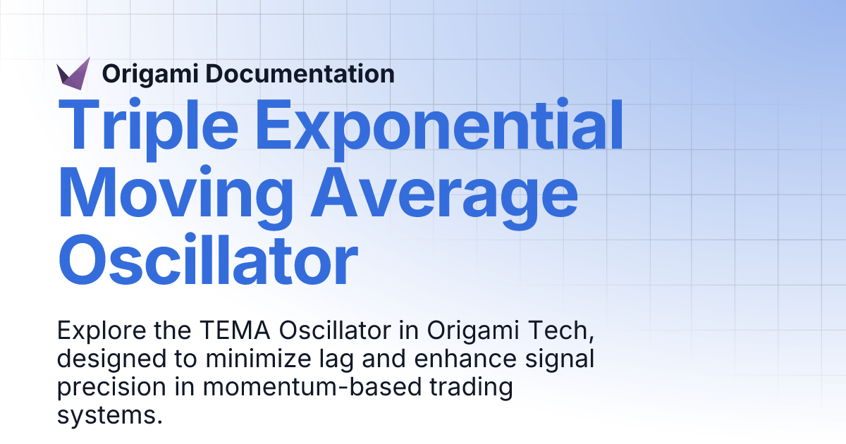 Triple Exponential Moving Average Oscillator | Origami Documentation