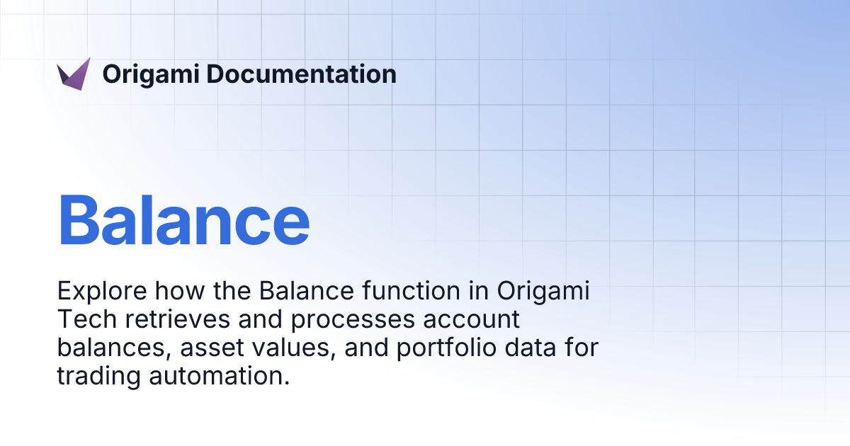 Balance | Origami Documentation